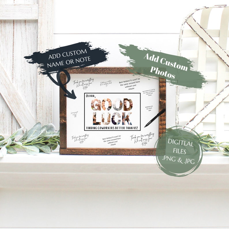 Good Luck Card Farewell Guestbook Goodbye Card Custom - Etsy