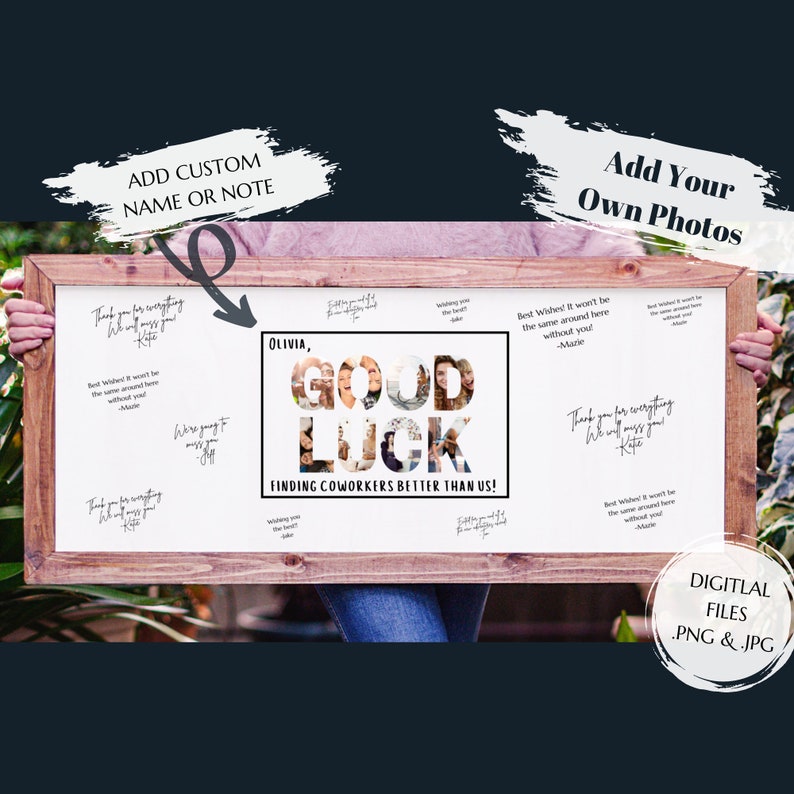 Good Luck Card Farewell Guestbook Goodbye Card Custom - Etsy