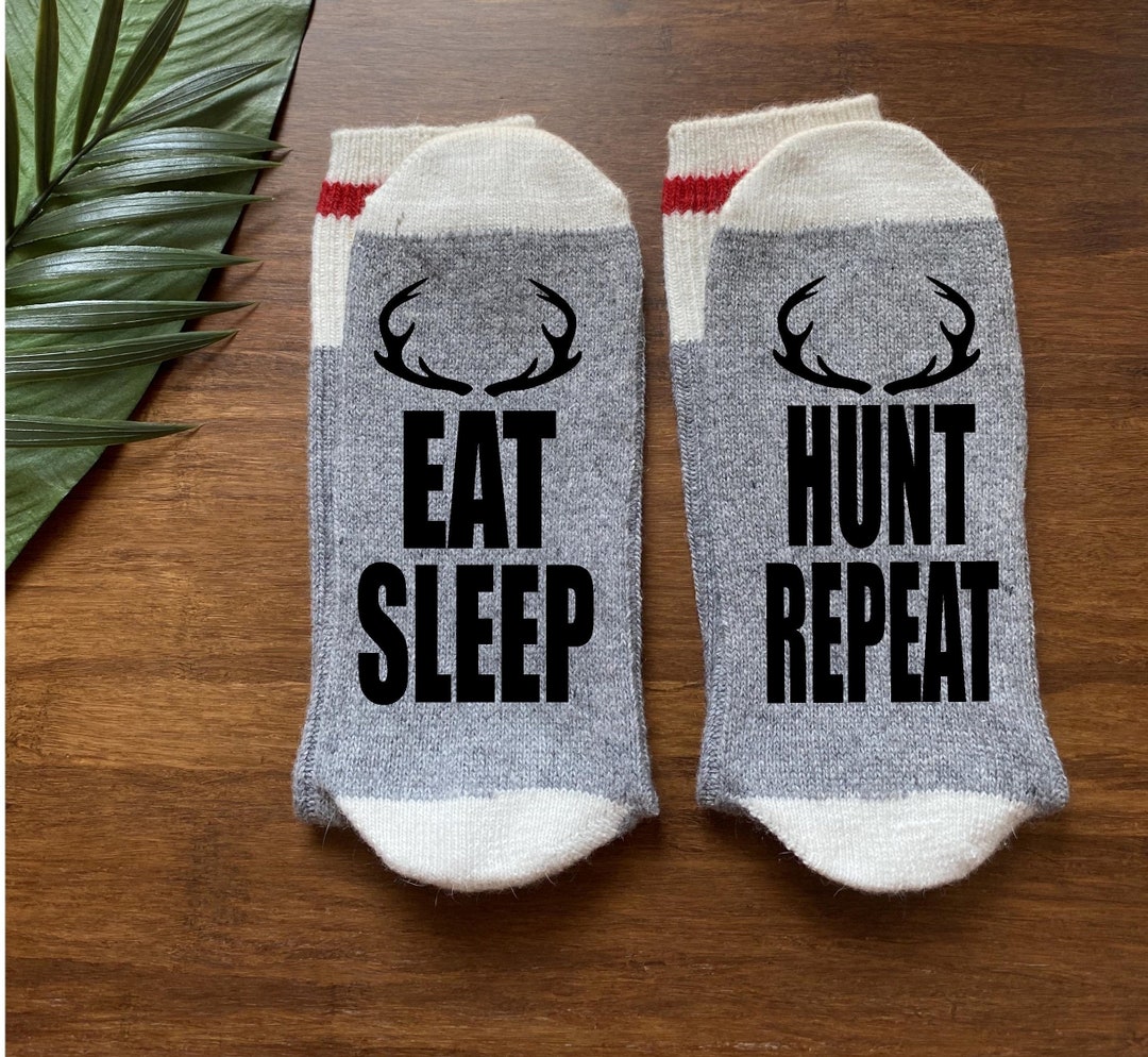 Hunting Socks-eat Sleep Hunt Repeat-husband Hunting Gifts-hunting Gifts ...