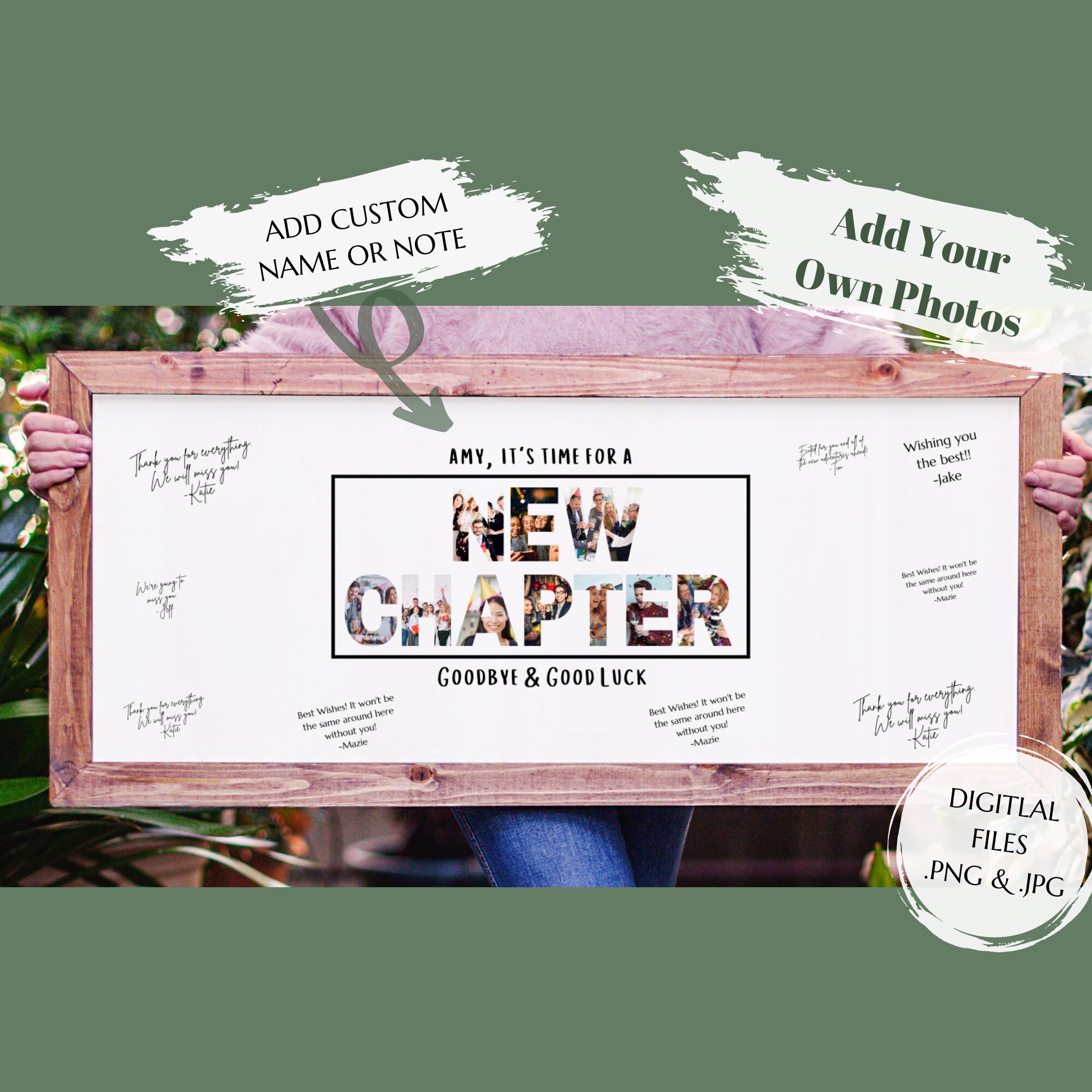 Goodbye Card New Chapter Farewell Guestbook Personalized | Etsy