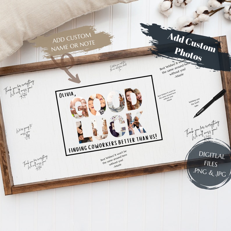 Good Luck Card Farewell Guestbook Goodbye Card Custom - Etsy