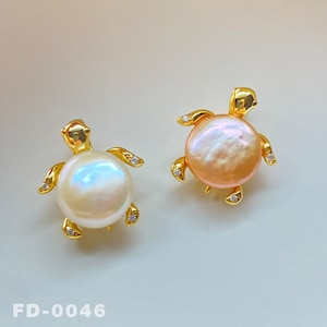 Handmade Sea Turtle Pendant Necklace With Natural Freshwater Pearl ...