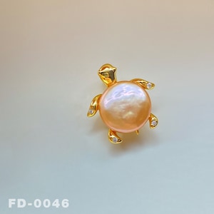 Handmade Sea Turtle Pendant Necklace With Natural Freshwater Pearl ...