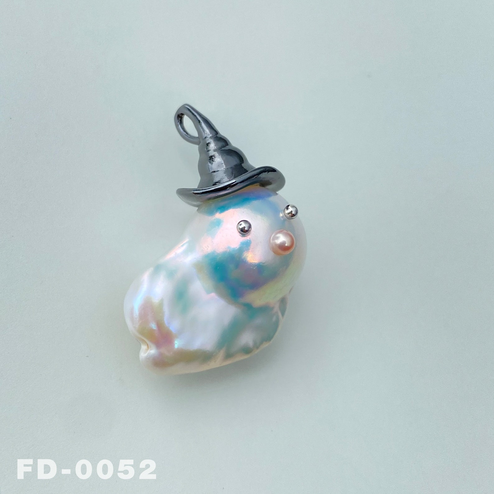 Handmade Cute Ghost Wizard Natural Freshwater Fireball Baroque Pearl ...