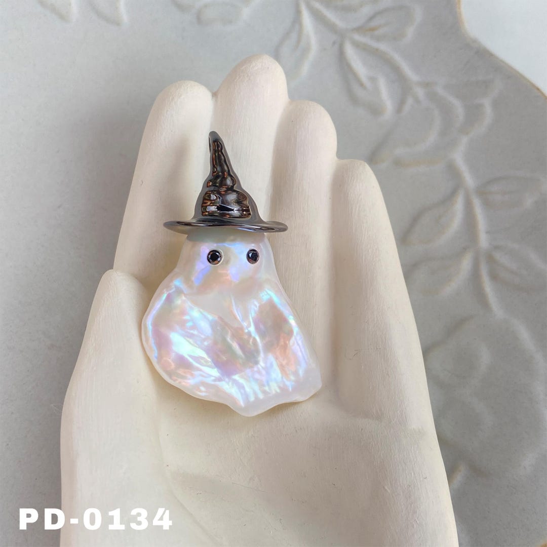 Handmade Cute Ghost Wizard Natural Freshwater Fireball Baroque Pearl ...