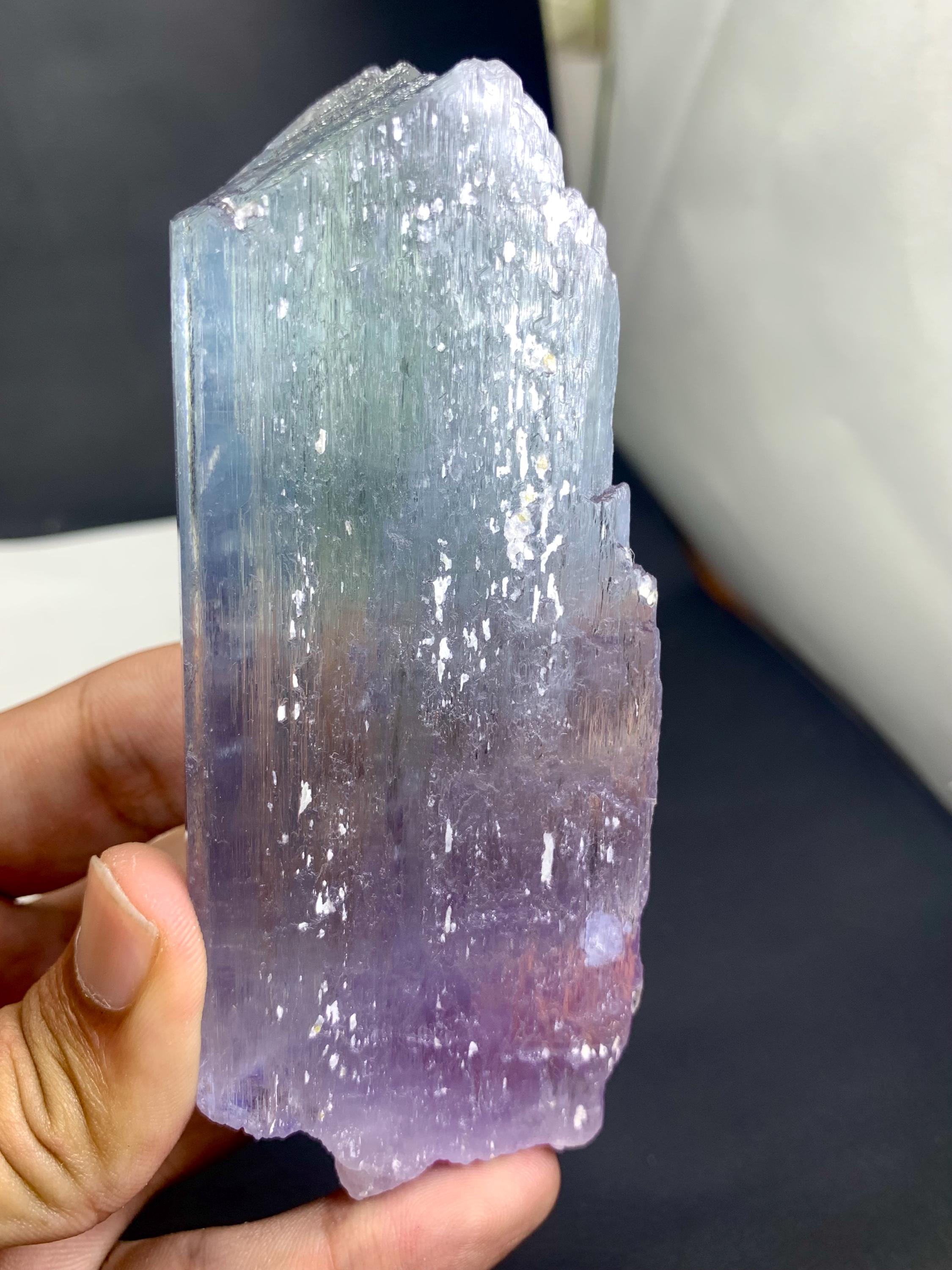 Natural Terminated Bi Color Kunzite Crystal With Complex Termination ...