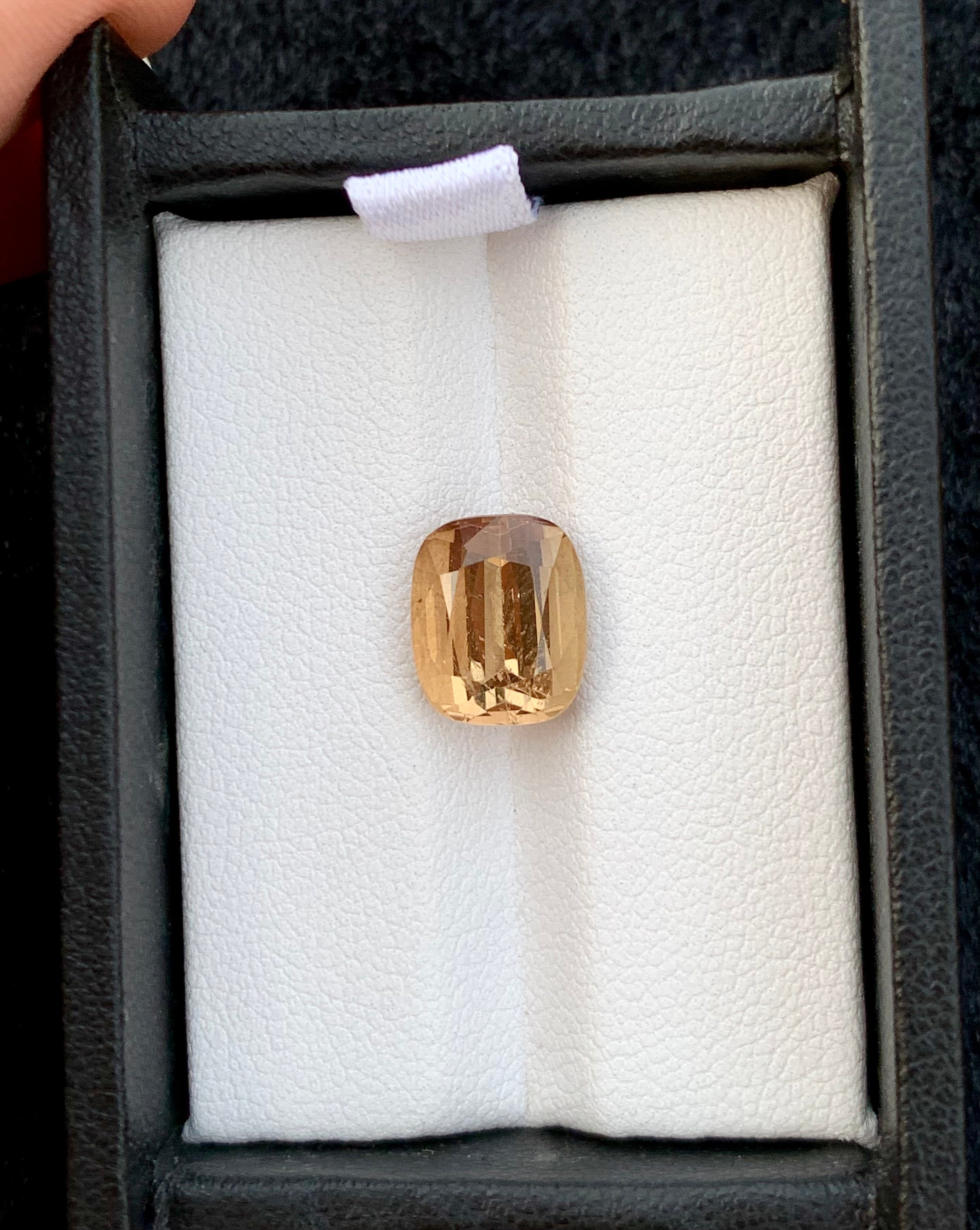 Brown Color Cushion Cut Topaz Gemstone , Rich Color Natural Faceted ...