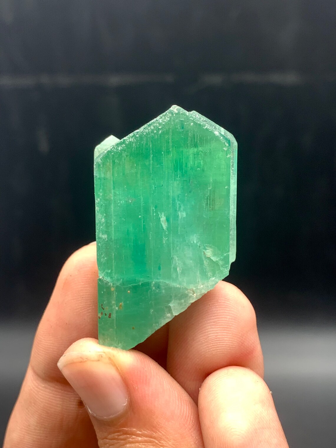 V Shaped Terminated Green Kunzite Crystal Specimen From Afghanistan ...