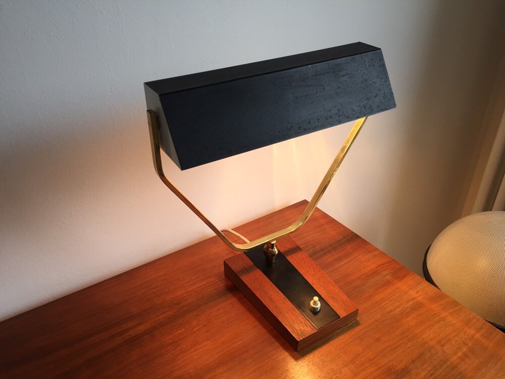 Rare 50s 60S Vintage Kaiser Idell Table Lamp for Sideboard to Teak Mid ...