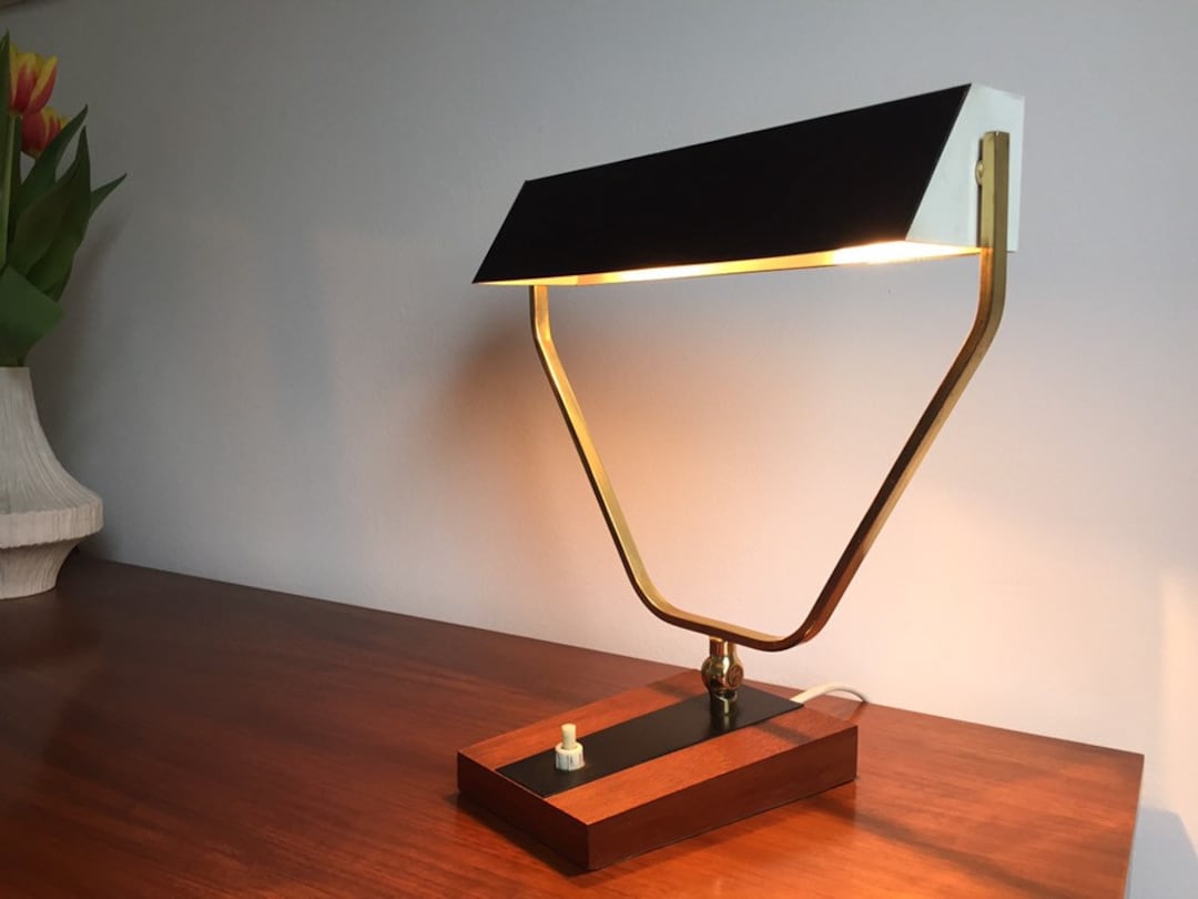 Rare 50s 60S Vintage Kaiser Idell Table Lamp for Sideboard to Teak Mid ...