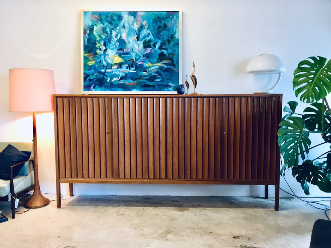 Stunning XXL Leo Bub Highboard 60s Danish Sideboard 60s Cabinet Mid ...