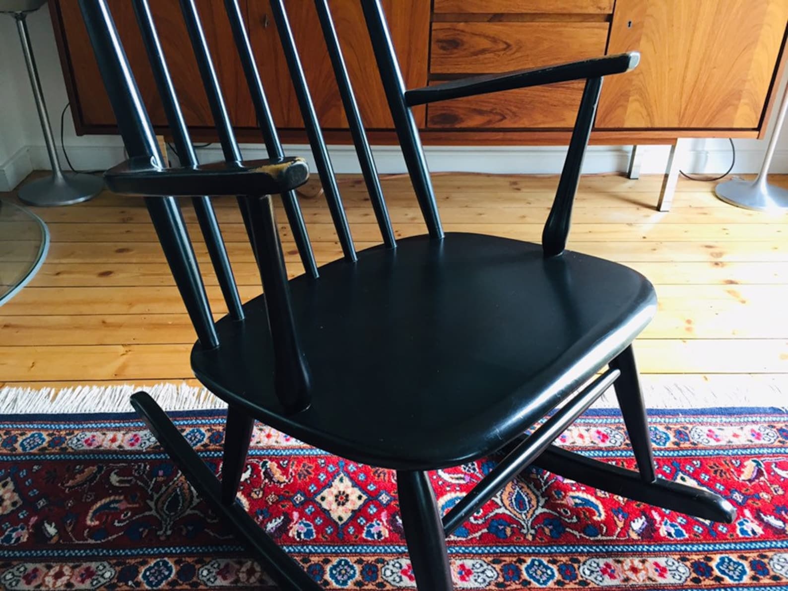 50s 60s Rare Black Rocking Chair Danish Design Rocking Chair - Etsy