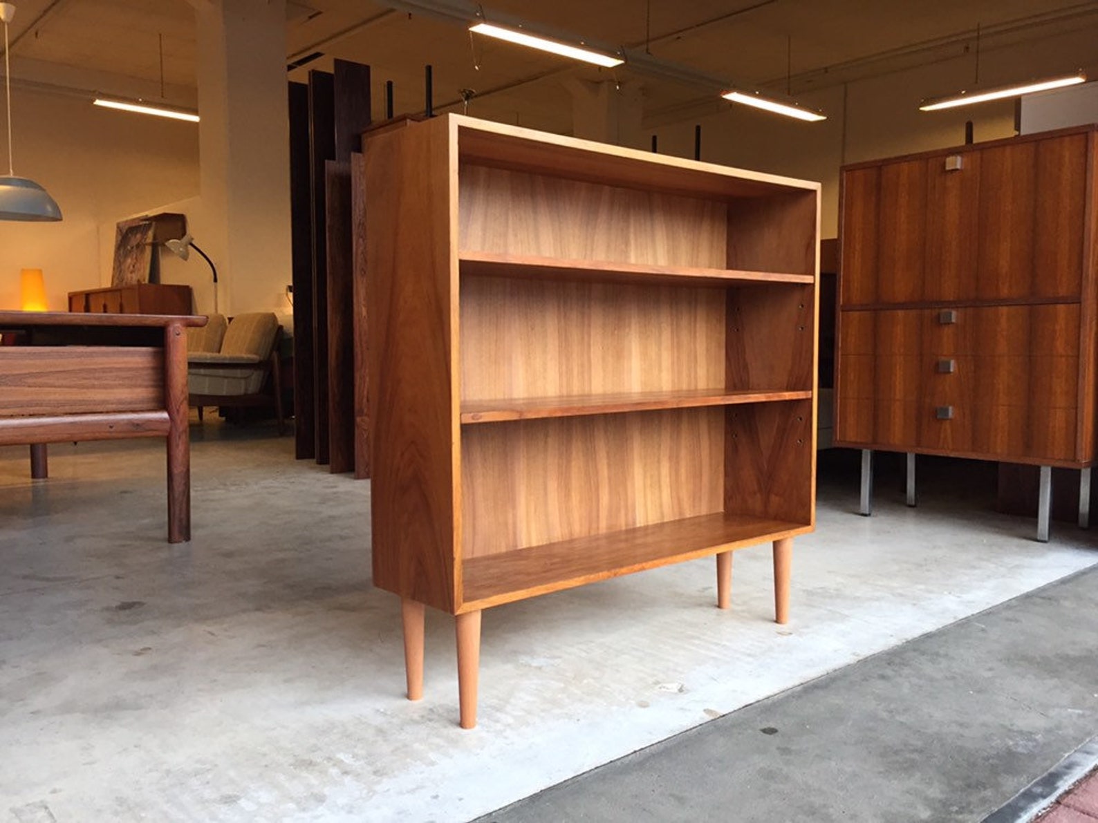 50s Pattern Ring Bookcase Bookshelf 60s Mid Century Rosewood | Etsy