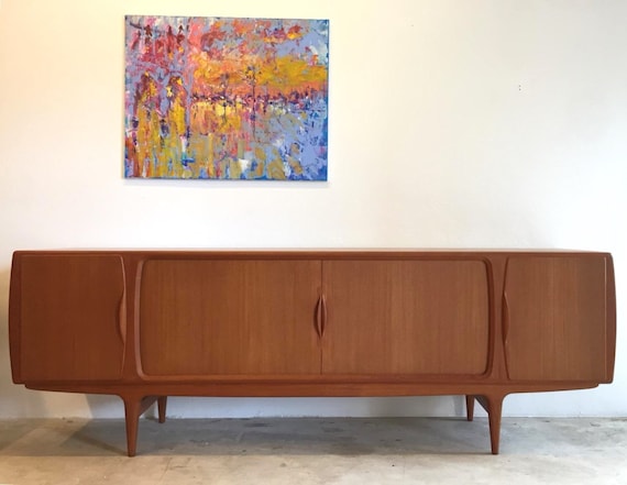 Unique XL Teak Sideboard J. Andersen 60s Chest of Drawer Danish Design Uldum Denmark Vintage Sideboard Mid Century Etsy