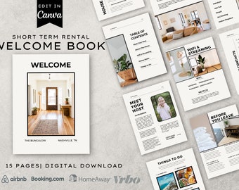 Fully Customizable Welcome Book Template for Short-term Rental Hosts ...