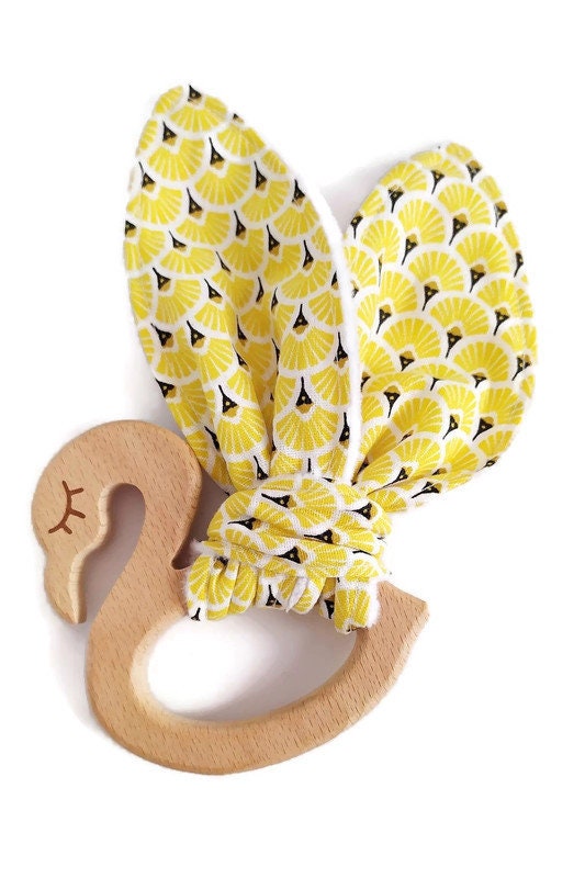 Sensitive Rattle Natural Collection Teether Swan Fall - Etsy UK