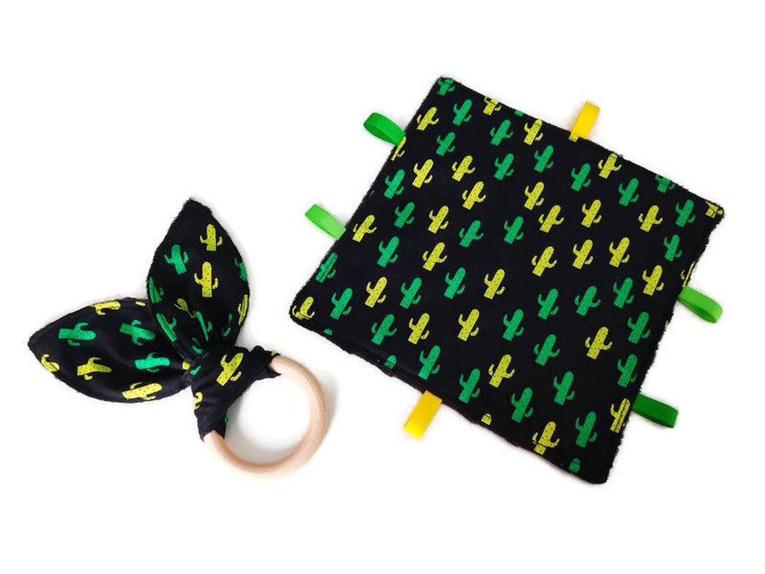 Succulent Cuddle Square Baby Girl Comforter Baby Teether - Etsy