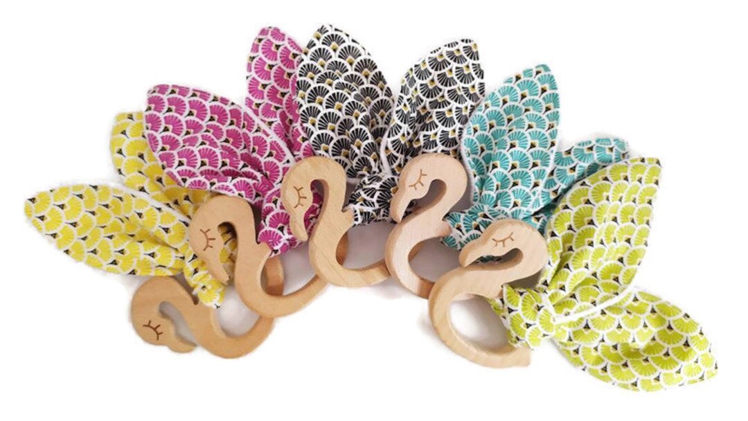 Sensitive Rattle Natural Collection Teether Swan Fall - Etsy UK