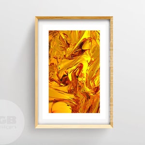 Gold Printable Art, Gold Metal Art, Gold Print, Liquid Metallic Art ...