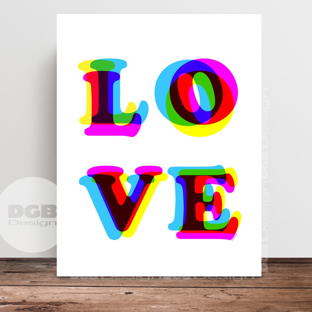 LOVE PRINTABLE Nursery Wall Art Love Poster Pop ART Wall - Etsy