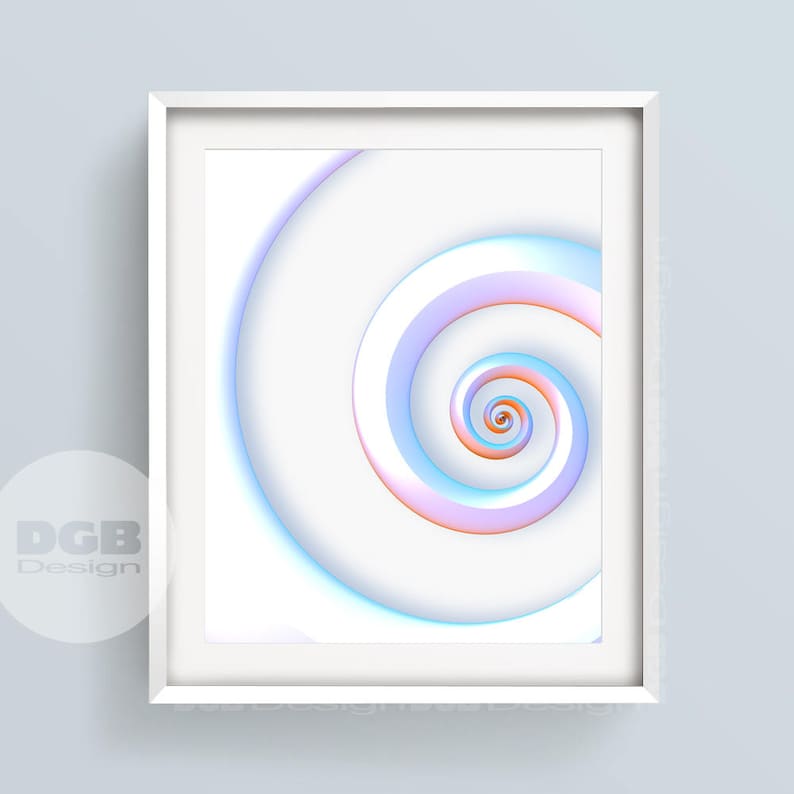 Sacred Spiral Minimalist Art Print, Math Art, Da Vinci, Fibonacci ...