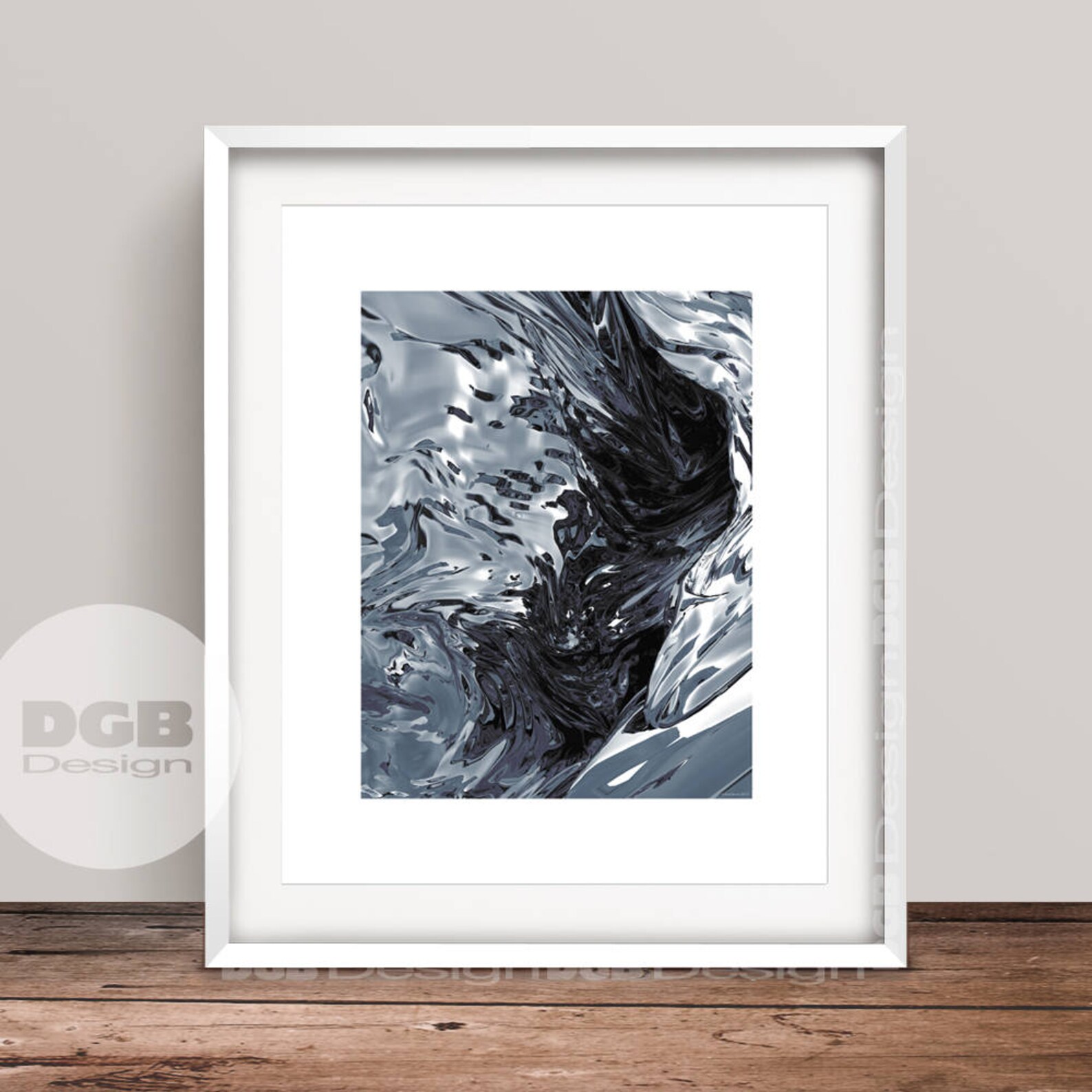Liquid Metal Print, Metal Art Print, Metallic Wall Art, Contemporary ...