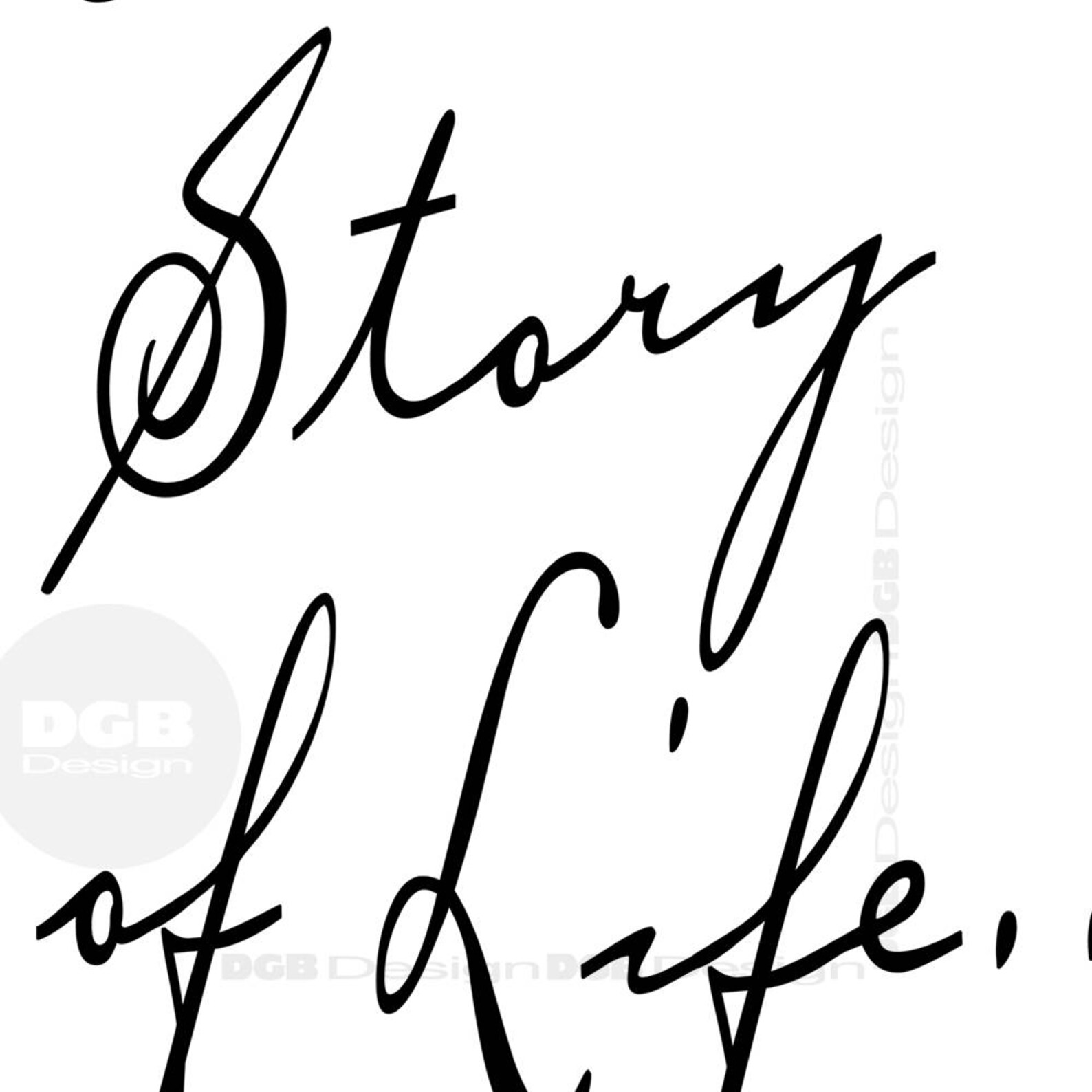 Calligraphy Wall Print Art PRINTABLE Art the Story of Life - Etsy