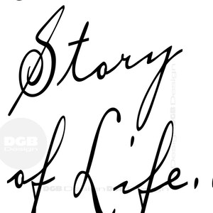 Calligraphy Wall Print Art, PRINTABLE Art, the Story of Life, Bedroom ...