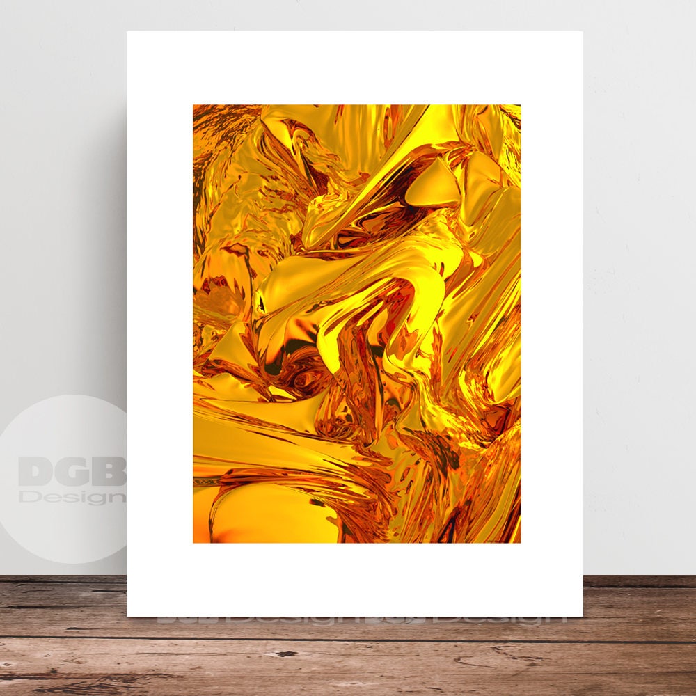 Gold Printable Art, Gold Metal Art, Gold Print, Liquid Metallic Art ...