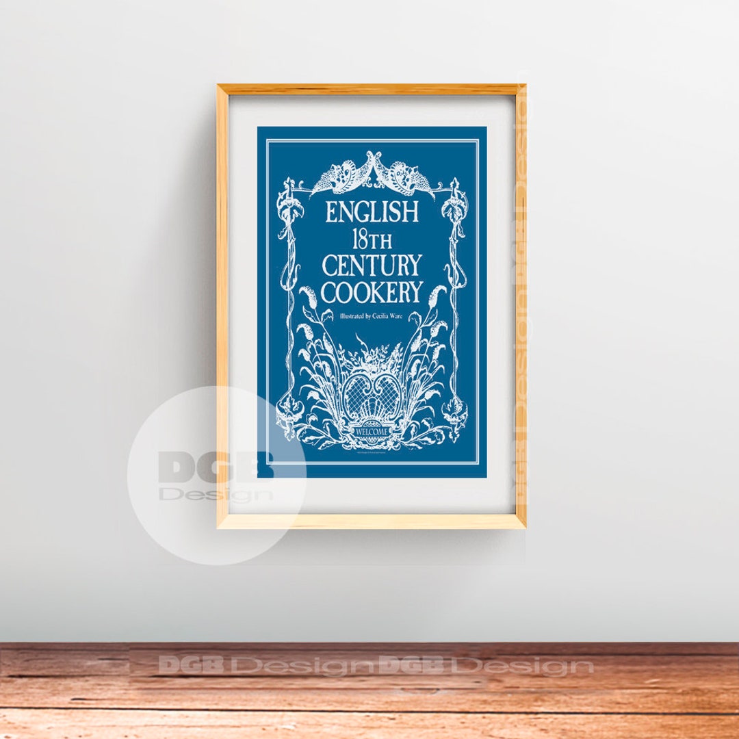 18th Century English Vintage Kitchen Cookbook Sign,english Colonial ...