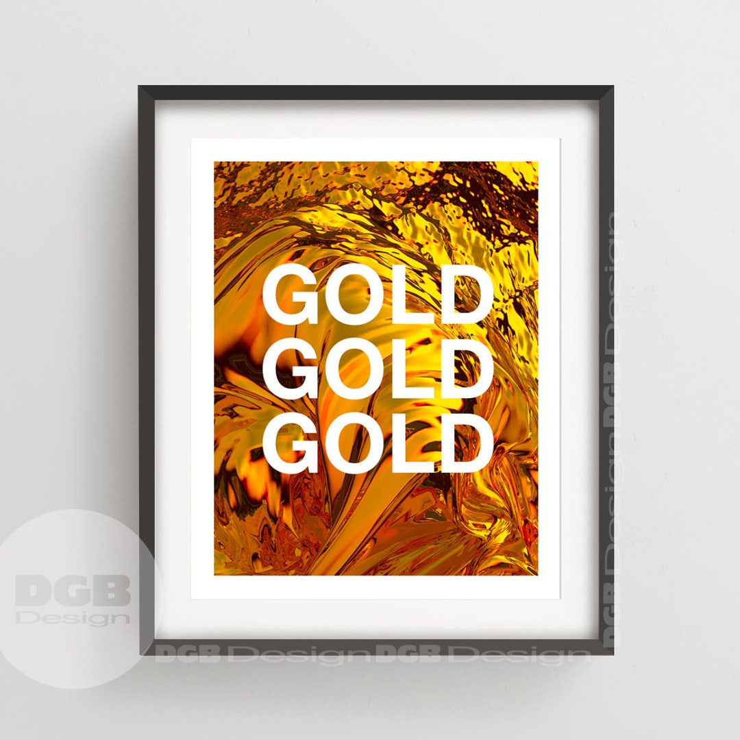 Abstract Gold Print, Modern Art Print, Gold Wall Art, Contemporary Wall ...
