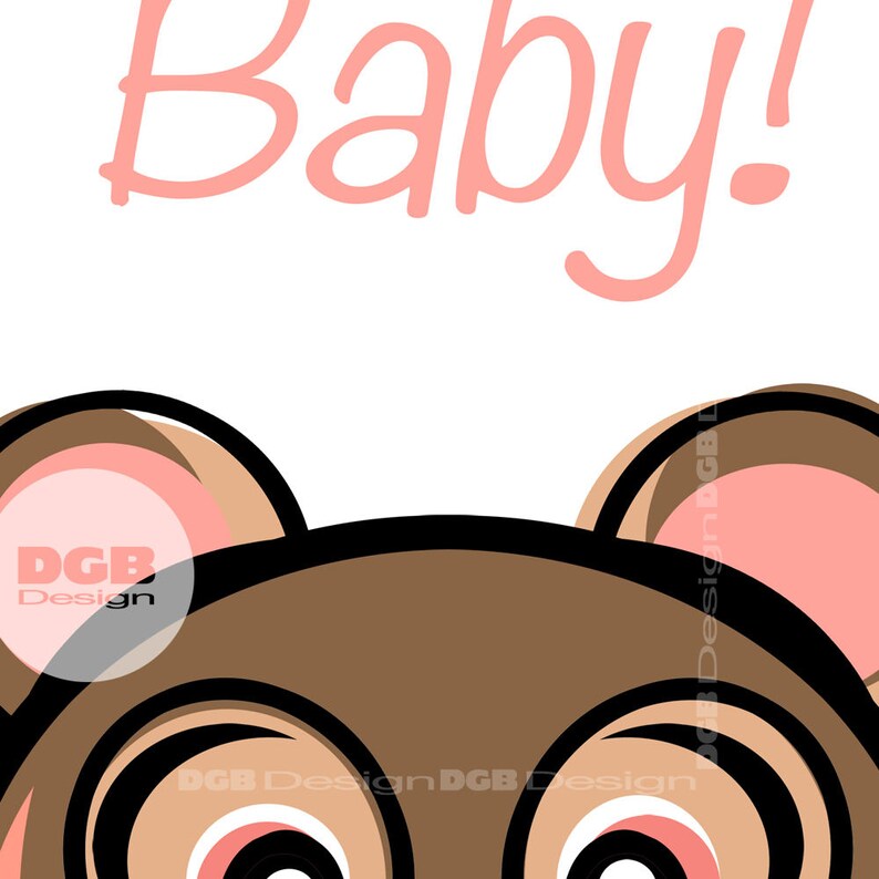 Mouse Wall Art Print, Fun Baby Art, Mouse Art, Pee Ka Boo Art, Baby ...