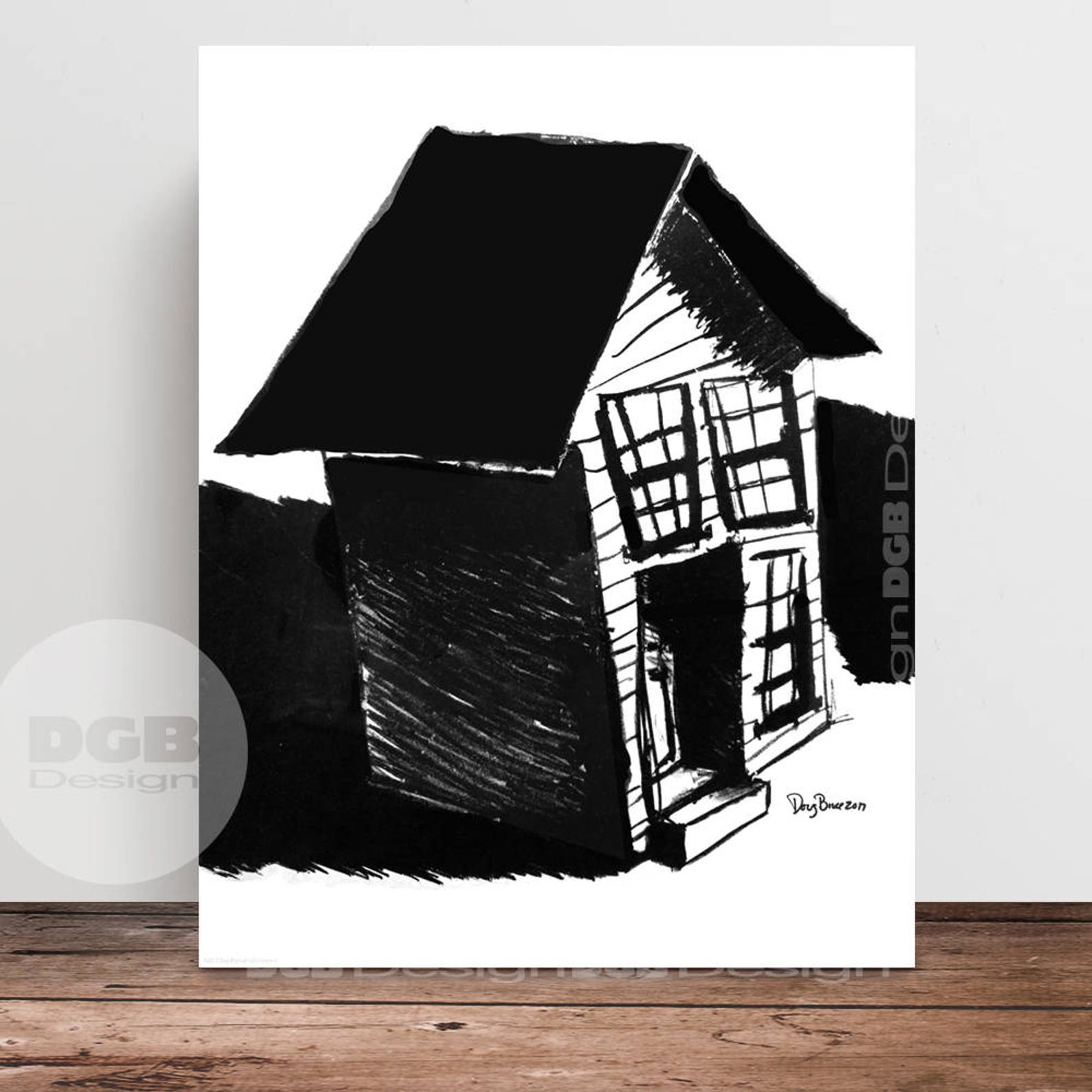 Little House Wall Art, Small House Art Print, Classic Doug's House ...