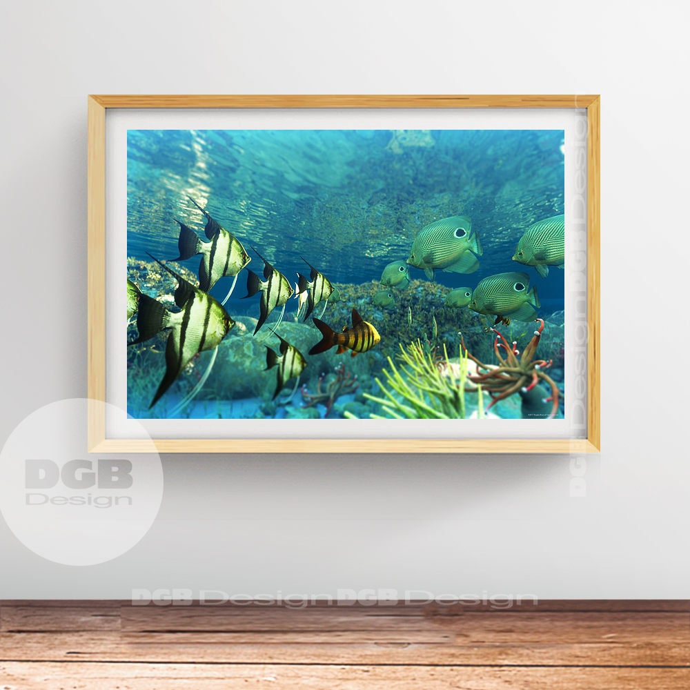 CORAL Reef Print, Beautiful Coral Reef, PRINTABLE ART, Tropical Fish ...