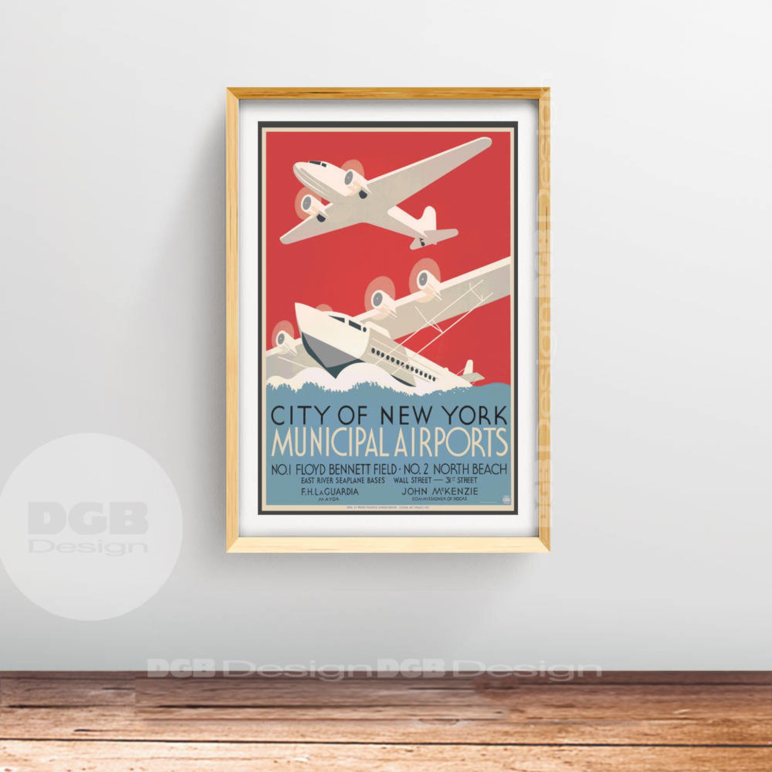 Vintage Airplane Print, Airport Vintage Poster,airplane and Seaplane ...