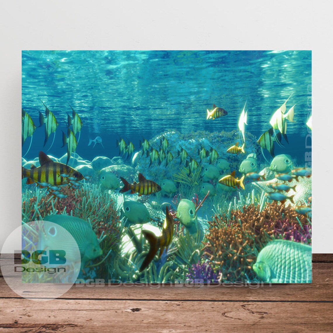 Tropical Art, Coral Reef Art , Undersea Print, Tropical Fish Reef Print ...