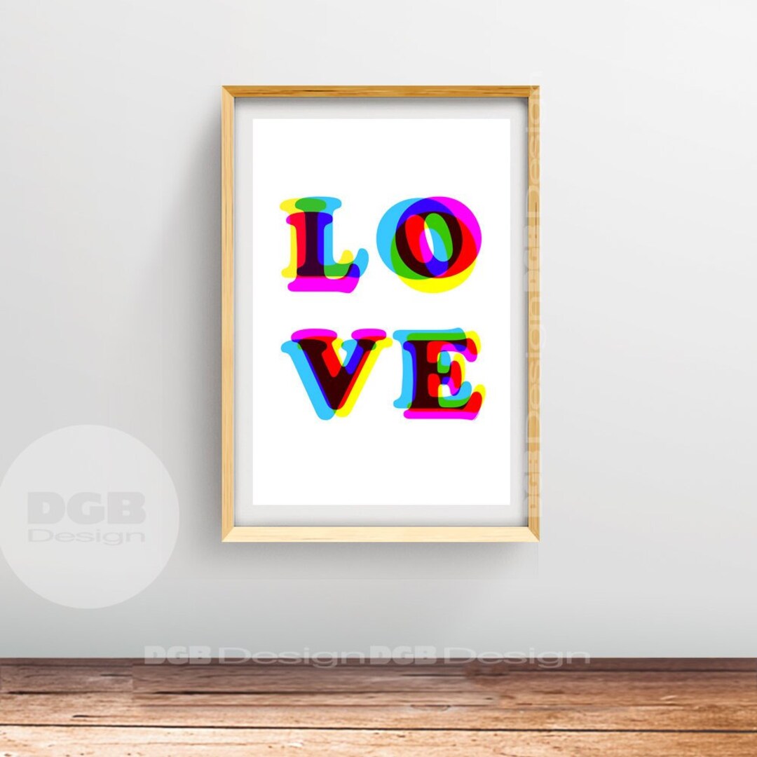 LOVE PRINTABLE, Nursery Wall Art, Love Poster, Pop ART, Wall Art ...