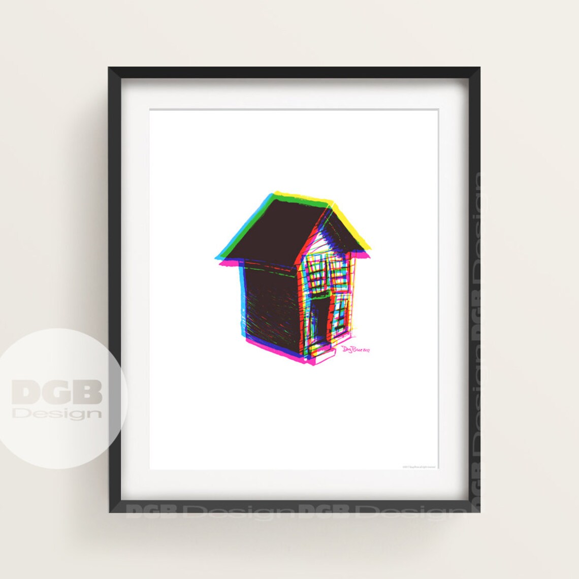 Tiny House Printable, Small House Art, Classic Doug's House Print, POP ...