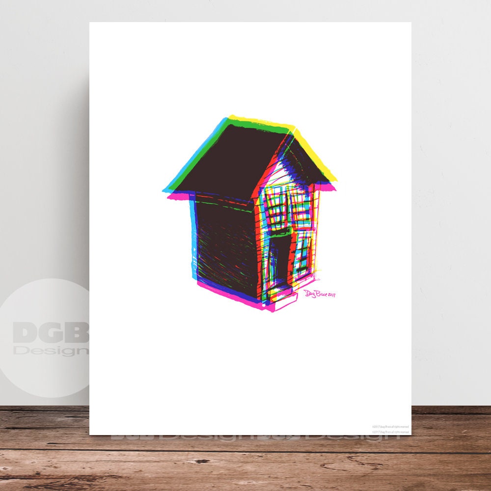 Tiny House Printable, Small House Art, Classic Doug's House Print, POP ...
