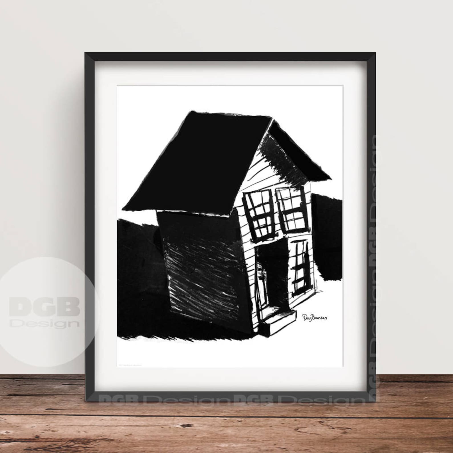 Little House Wall Art, Small House Art Print, Classic Doug's House ...