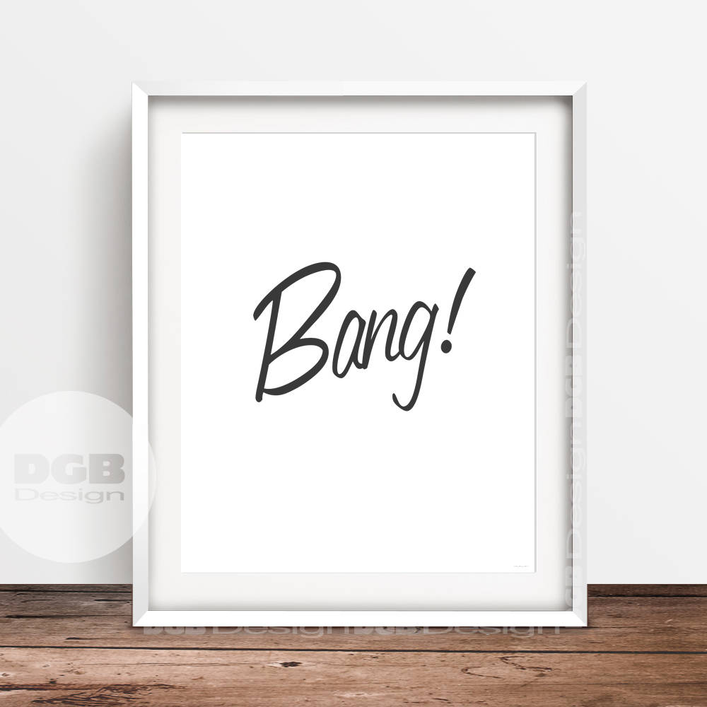 Kitchen Wall Art Bang Poster PRINTABLE Art Funny Kitchen - Etsy