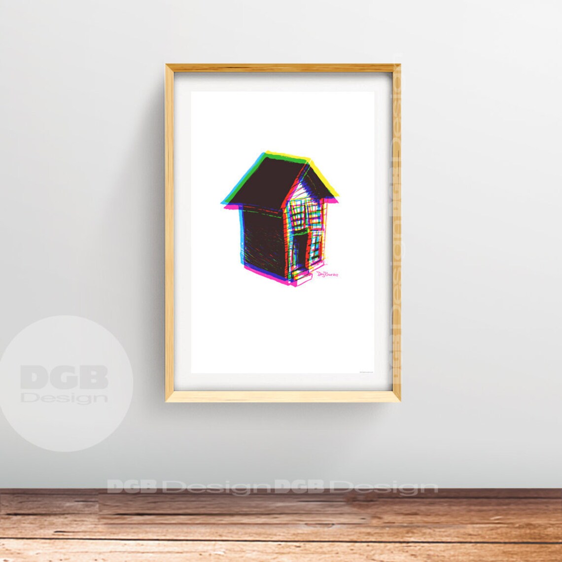 Tiny House Printable, Small House Art, Classic Doug's House Print, POP ...