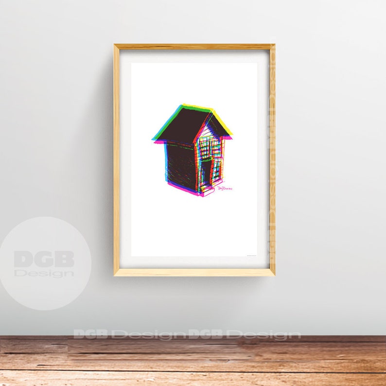 Tiny House Printable, Small House Art, Classic Doug's House Print, POP ...