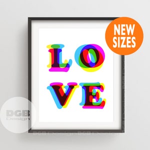 LOVE PRINTABLE, Nursery Wall Art, Love Poster, Pop ART, Wall Art ...