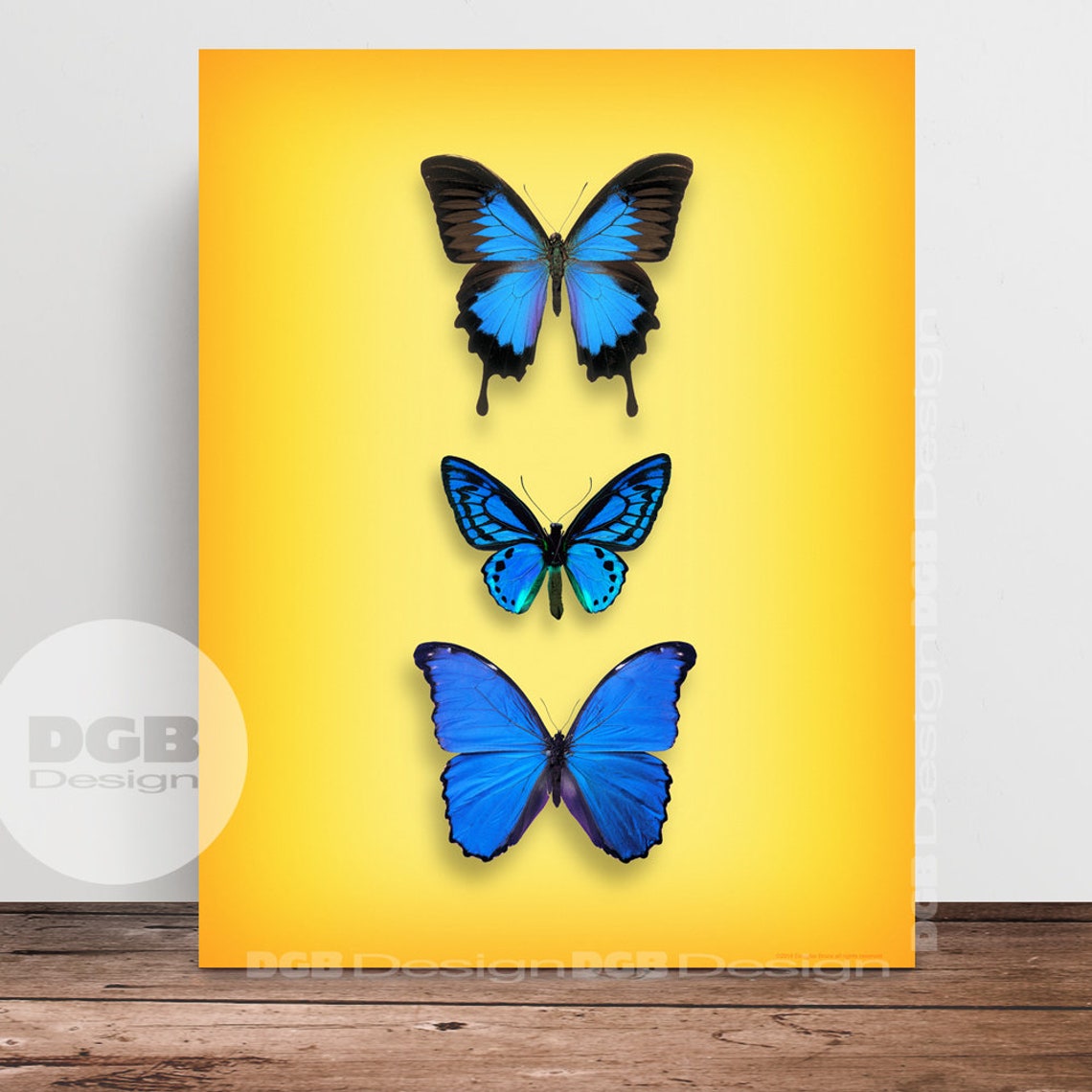 Blue Butterfly Print Beautiful Butterflies PRINTABLE ART - Etsy