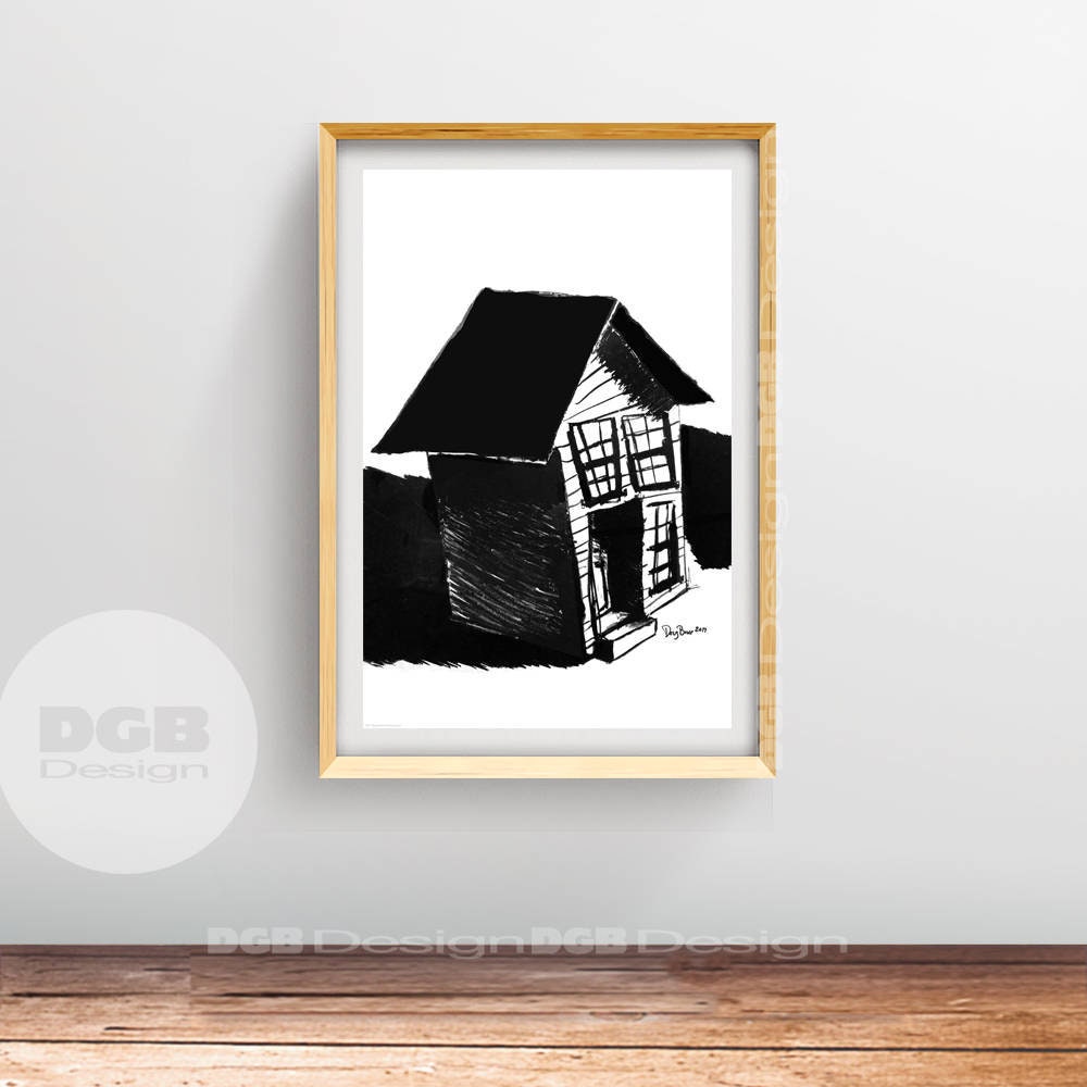Little House Wall Art, Small House Art Print, Classic Doug's House ...