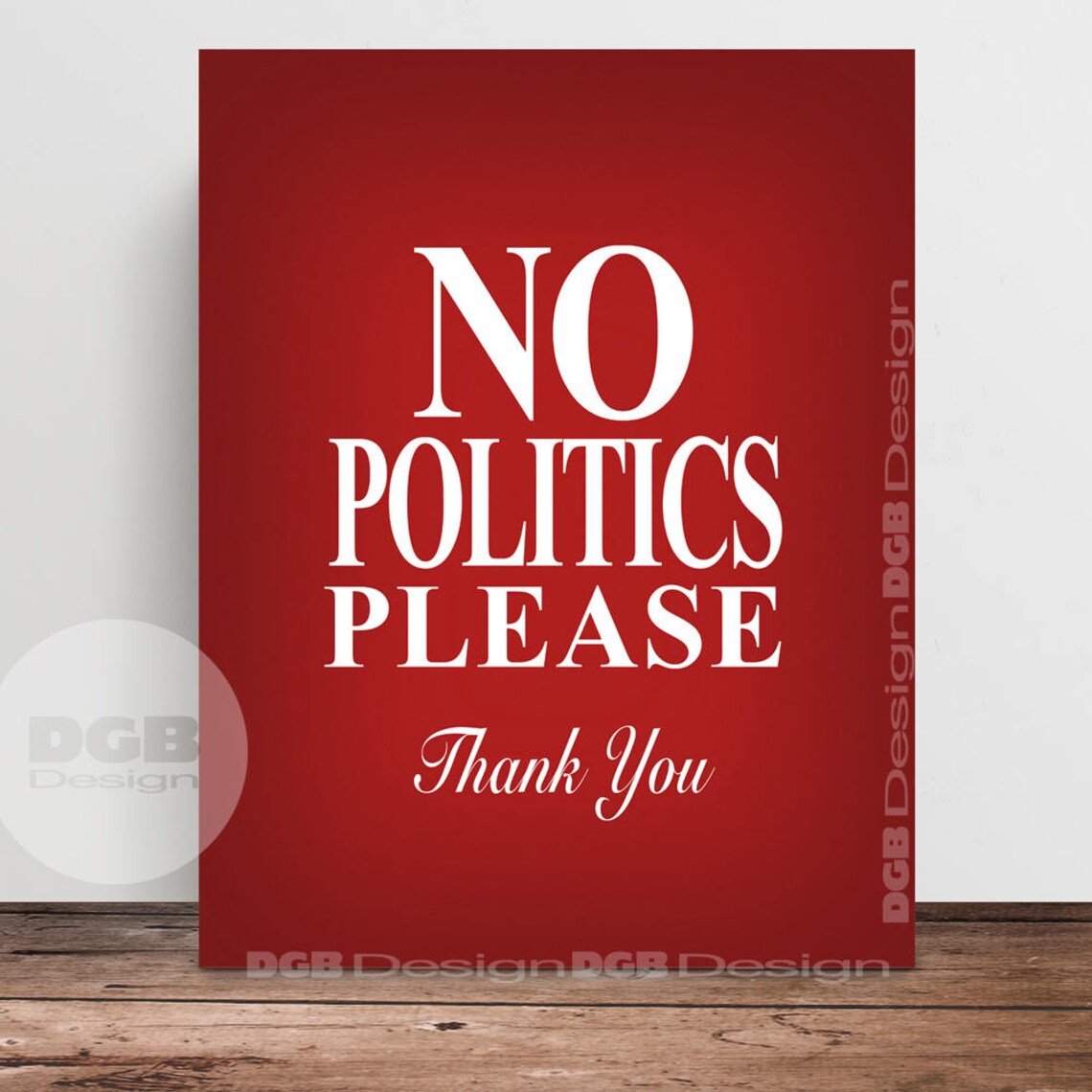 No Politics Sign Funny Printable Holiday Decor PRINTABLE - Etsy