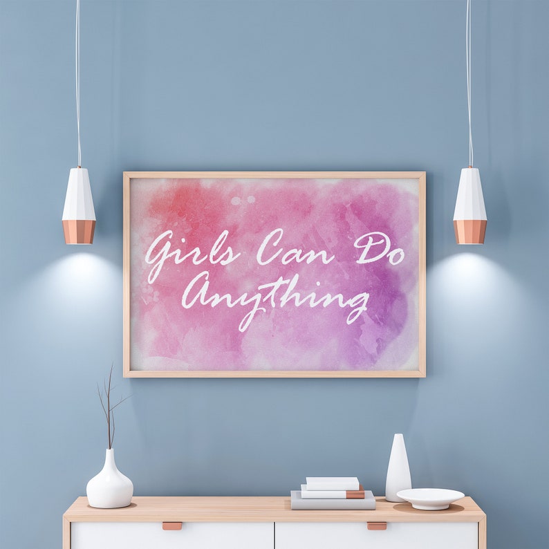 Girls Can Do Anything light Printable Poster A3 / Classroom Decor ...