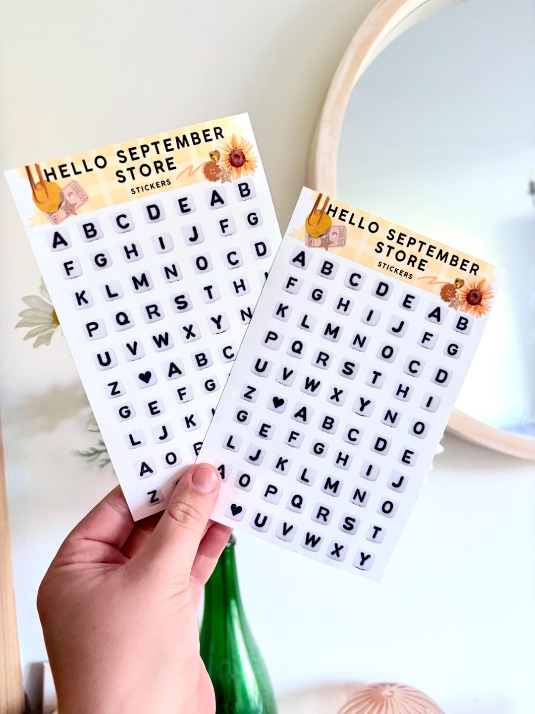 Letter Beads Sticker Sheet | Journal Stickers | Scrapbook Stickers ...