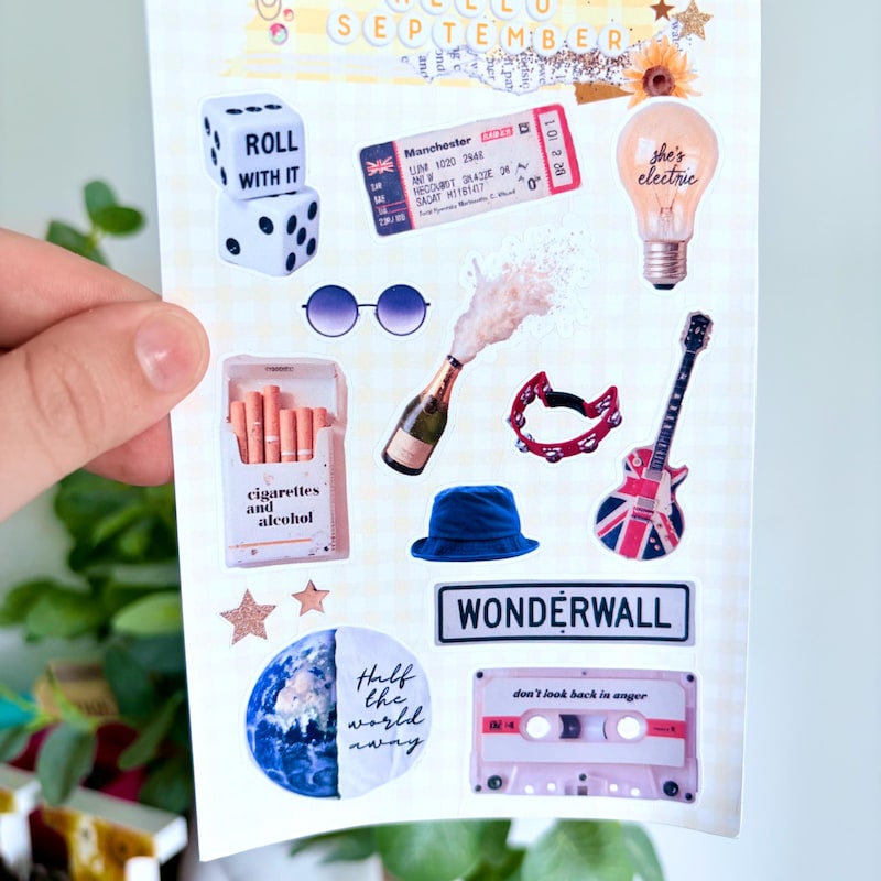 Oasis Inspired Stickers - Etsy